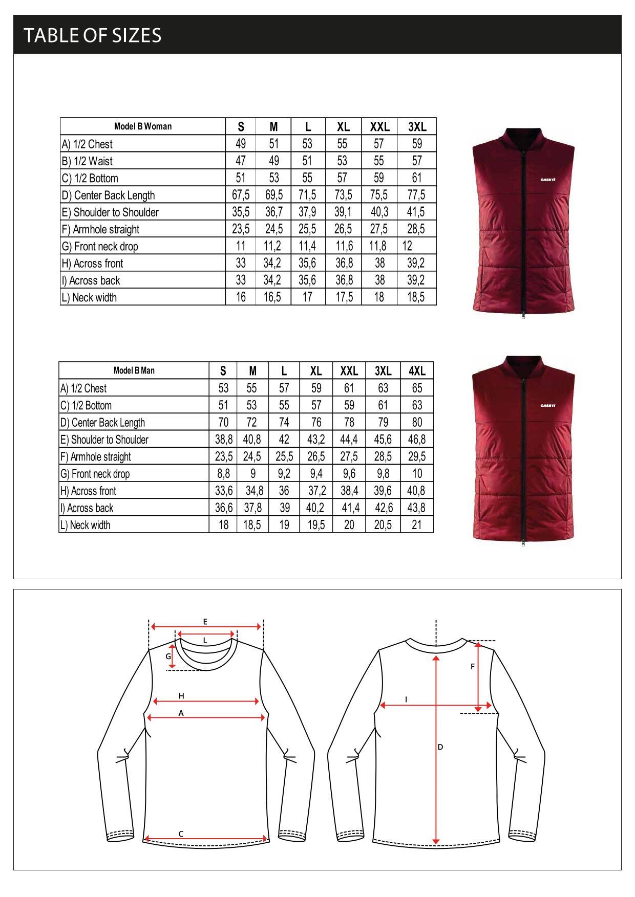 Case IH Fanshop. Vest, red, men